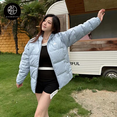 Adidas三叶草儿童冬季新款户外防风保暖休闲运动羽绒服IN6542