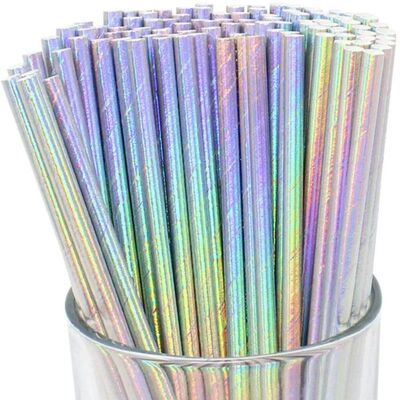25pcs/bag Disposable Drinking Party Paper Straws Biodegradab