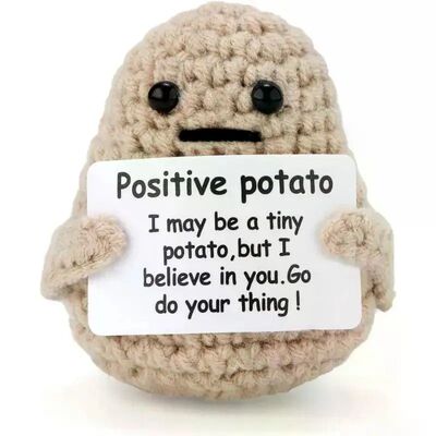 New Positive Energy Potato Hug Pocket Mini Handmade Plush Wo