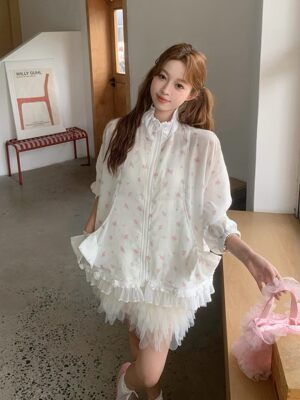 韩国东大门2026年夏季新款甜美可爱满印卡通防晒衣女开衫外套夏