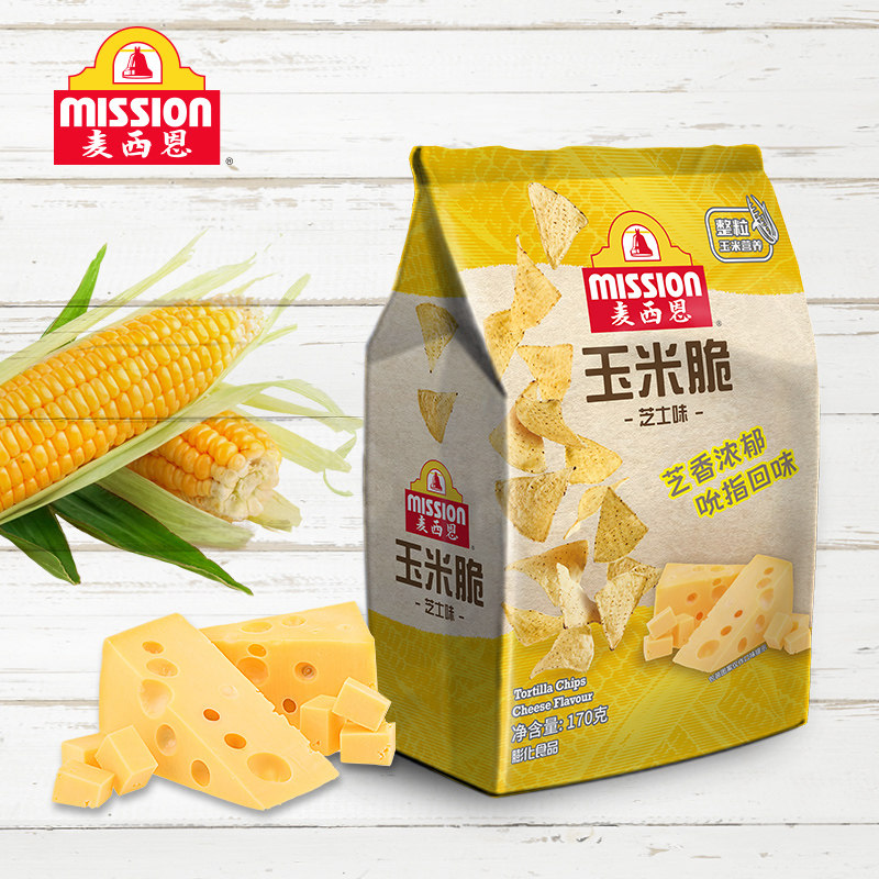 麦西恩mission 食品芝士味玉米脆 薯片休闲零食 6口味任选 170g