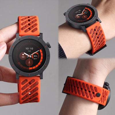 适用cmf watch3Pro表带硅胶智能运动手表CMF by NOTHING Watch Pro2/1双色斜孔男女款JY蓝牙跑步透气夏季腕带