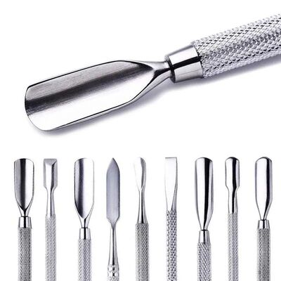 1pcs Double-ended Stainless Steel Cuticle Pusher Dead Skin P