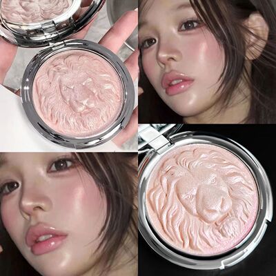 Shimmer Diamond Pink Highlighter 3 Colors Palette Brighten C