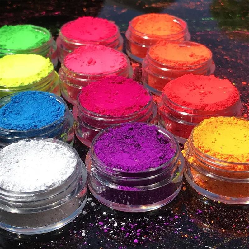 1Set Neon Nail Powder Dust Fluorenscence Effect Nails Glitte