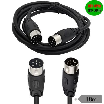 大DIN 8Pin转大DIN 6pin音频数据信号连接线din 8pin din 6pin