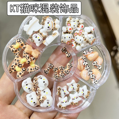 新款卡通猫咪饰品指甲配饰