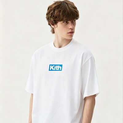KITH BOX LOGO印花短袖美潮男圆领套头Tee恤情侣宽松百搭打底衫女