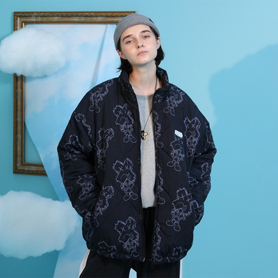 PCMY加厚秋冬立领棉衣街头