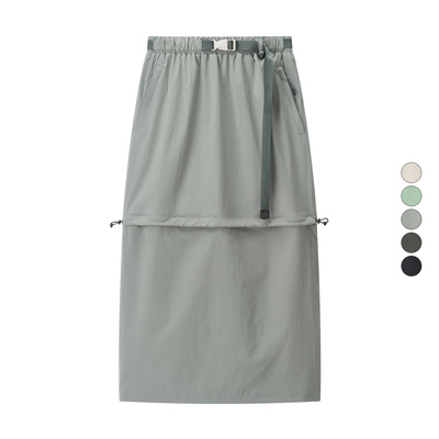 女装 2025春季新款轻量可拆卸两穿工装裙子侧边开叉半身裙 503232