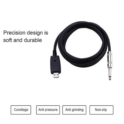 New 3m/9.8ft Converter  USB To 6.35mm Plug Guitar To XLR