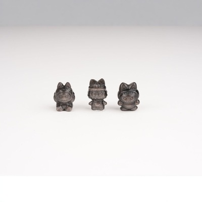 银曜石精品雕刻通孔小配