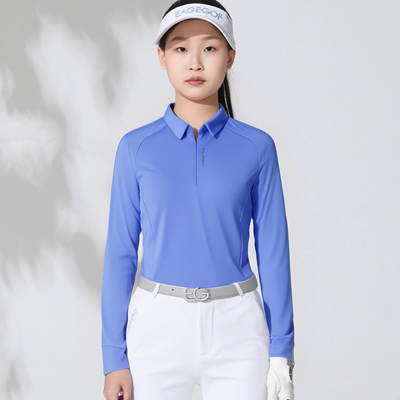EAGEGOF儿童高尔夫服装女童长袖t恤秋冬季青少年速干衣服打底衫