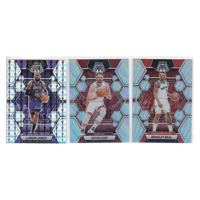 球星卡勒布朗格子 凯文乐福比尔银折射帕尼尼22-23mosaic