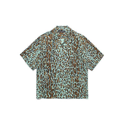 WACKOMARIA豹纹夏威夷短袖衬衫