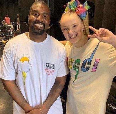 Ye with the Stormi birthday shirt Travis Scot美式重磅宽松T恤
