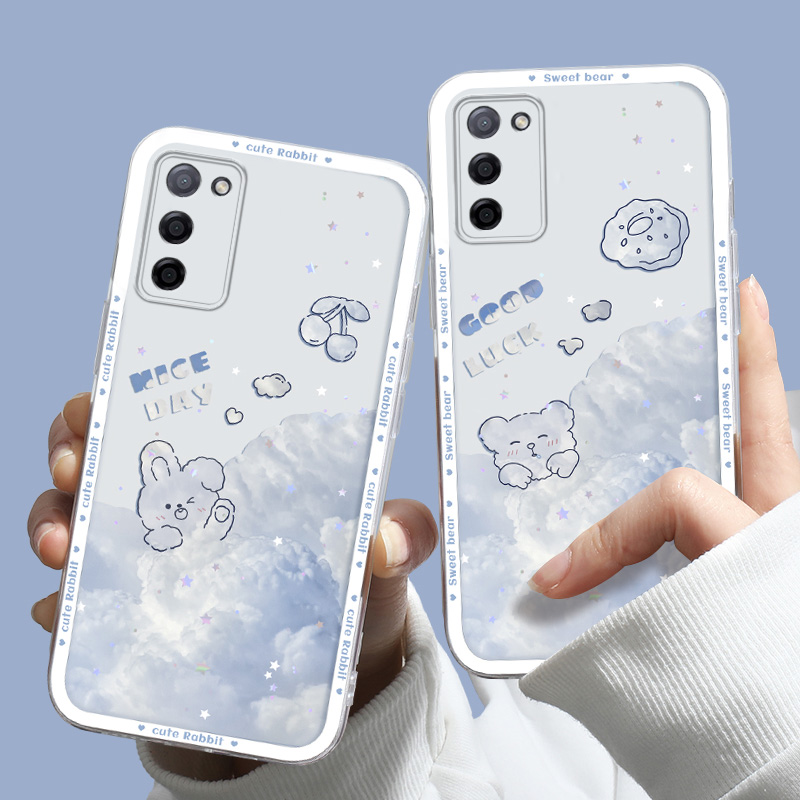 适用于OPPO A55手机壳时尚男女款PEMM00全包防摔OPPO A56小兔简约