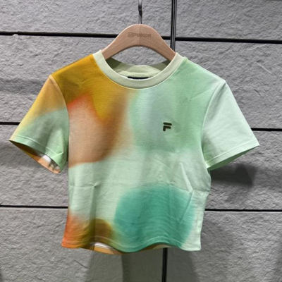 女装紧身针织圆领短袖T恤衫