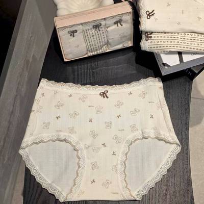 内裤Flora 女士均码韩国东大门代购  可爱 蝴蝶结图案 一组