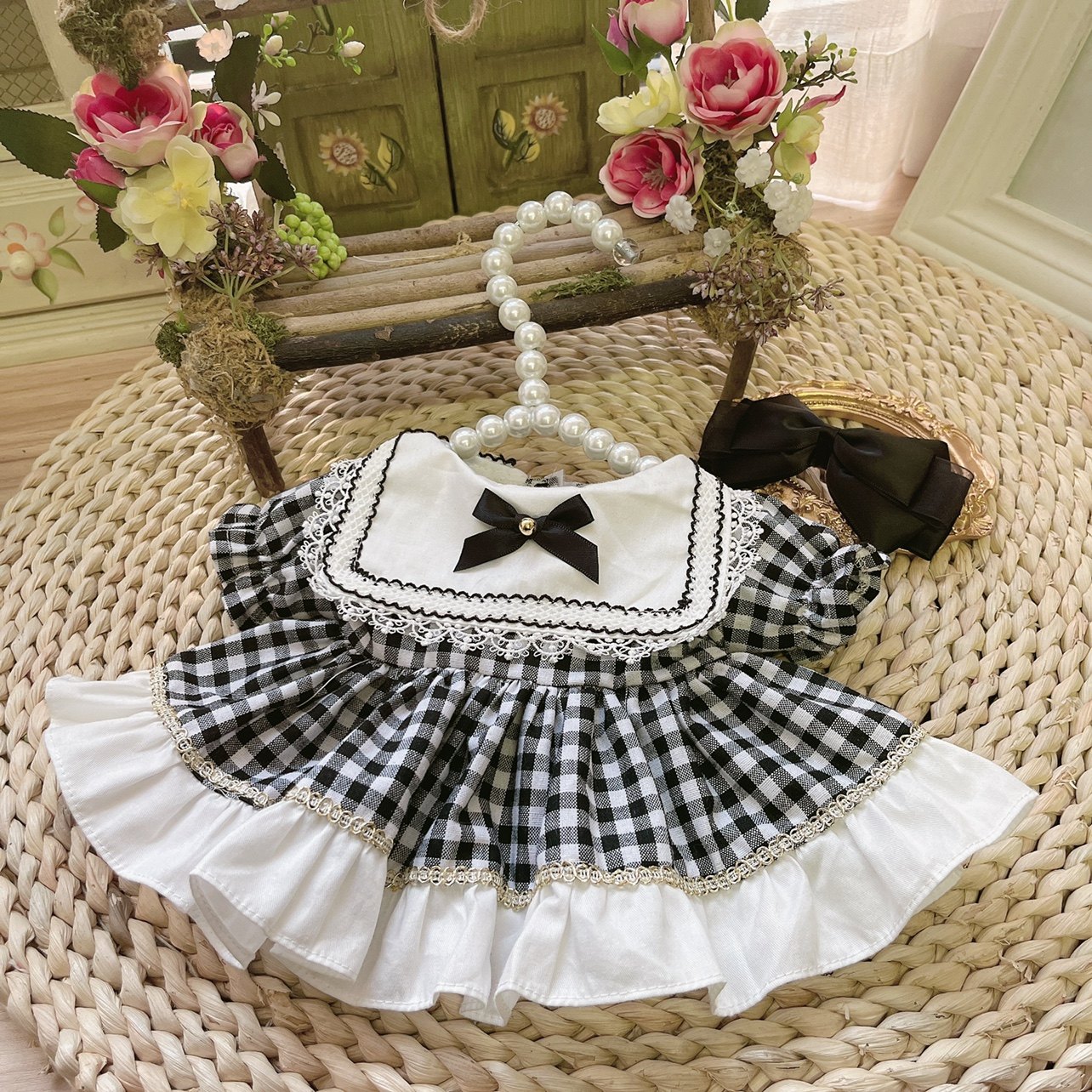 20cm棉花娃娃裙子种草！玲娜贝儿黑格子裙+星黛露娃衣神仙搭配，软萌到心巴上！_BJD_淘宝游戏网