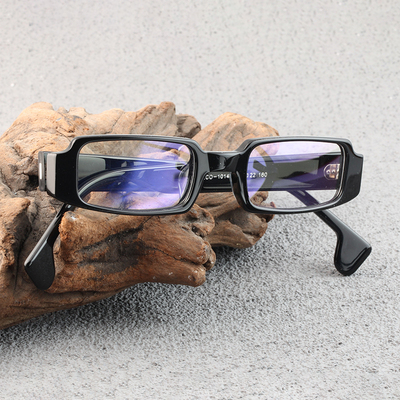 小长方形镜框复古眼镜男 手工眼镜配近视镜男款眼睛框镜架女10142