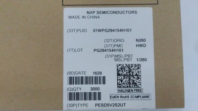 NXP ESD静电保护管 PESD5V2S2UT 代码U1 SOT-23 现货库存！