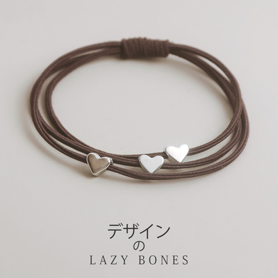 高弹耐用爱心头绳韩版扎发皮筋