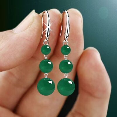 耳坠高档925银钩耳30到40岁新款