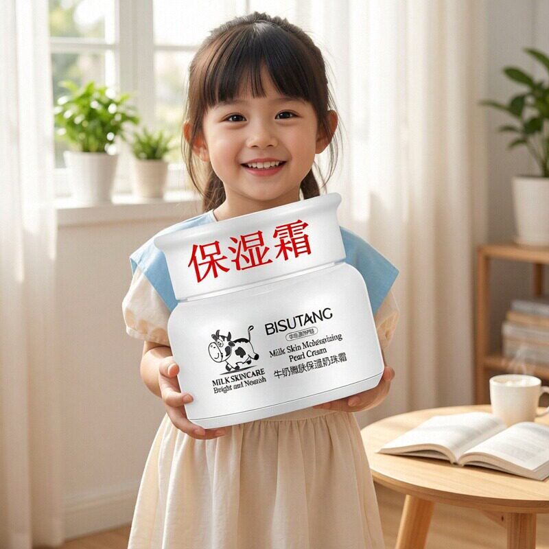 冬天擦脸的嫩肤面霜乳牛奶护肤品润肤霜补水保湿学生男女温和不油