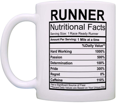 ins网红美式创意Runner Nutritional Facts陶瓷咖啡马克杯