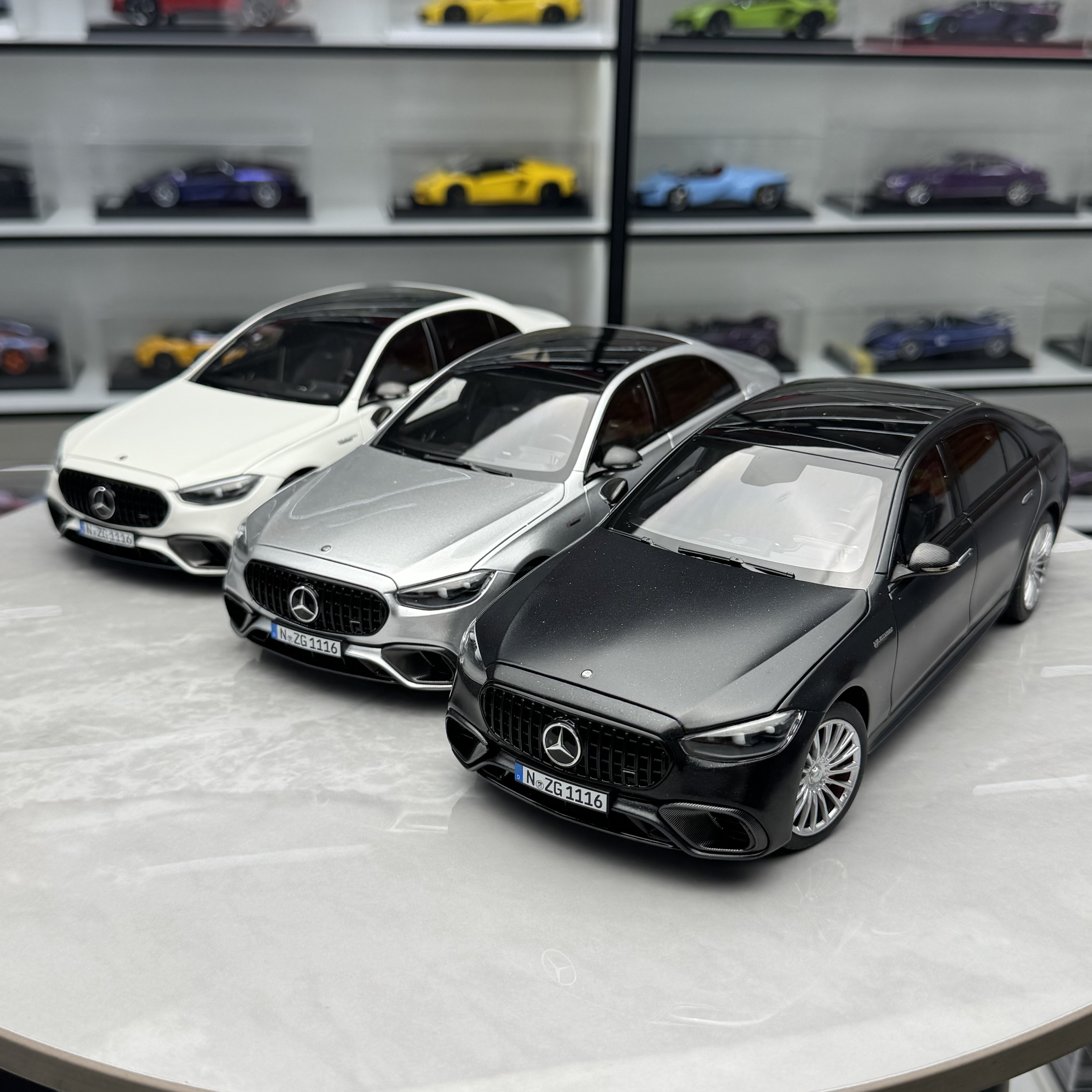 NZG kiloworks 1:18 奔驰 AMG S63 合金全开汽车模型收藏摆件