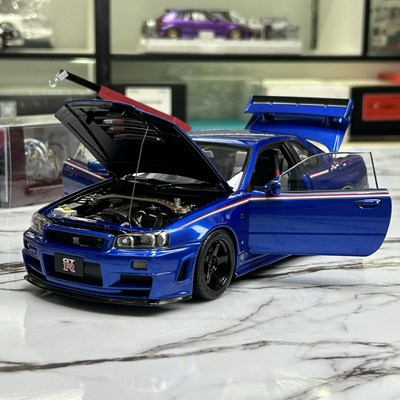 MH 1:18 尼桑 Skyline GTR R34 NISMO CUSTOMIZED 合金 汽车模型