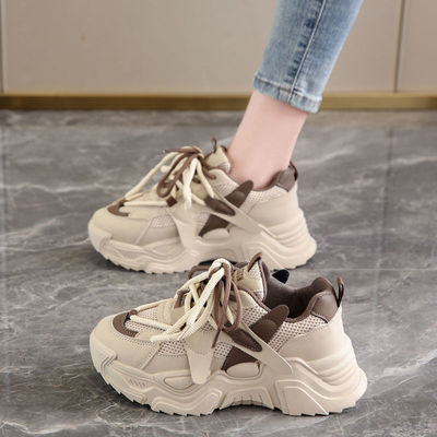 Women mesh dad shoes, thick soled sports shoes网面气老爹鞋女