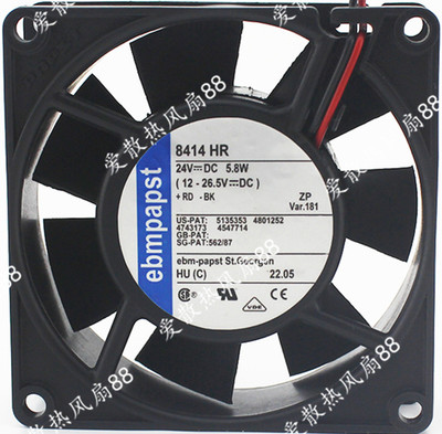 原装德国PAPST 24V 散热风扇TYP 8414HR/NGH/NGM/NH/NHR 8414N/2G