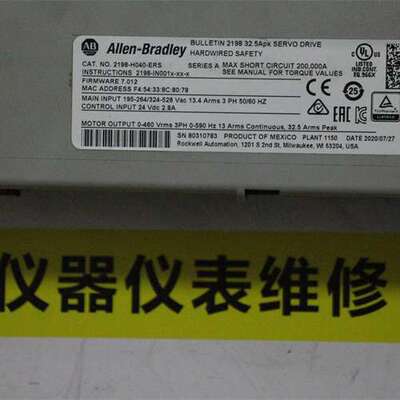 ALLEN-BRADLEY  kinetix 5300 伺服驱动器2198-C1020-ERS维修议价