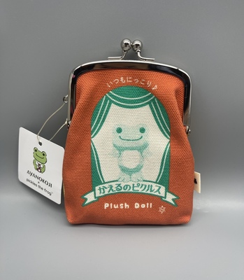 日本Ayanokoji与Pickles the frog大眼青蛙桔色口金包