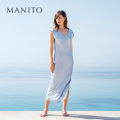 MANITO/曼尼陀New Classic落肩睡裙真丝裙桑蚕丝家居服吊带性感