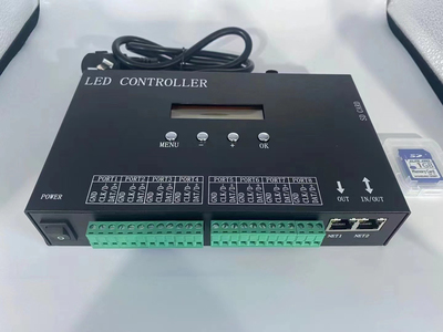 LED智能控制器H807SA八口输出可联可脱单机控制器多功能协议编程