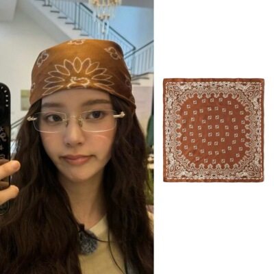 欧阳娜娜同款美式复古经典甜酷辣妹y2k包头围巾帽子小众嘻哈头巾