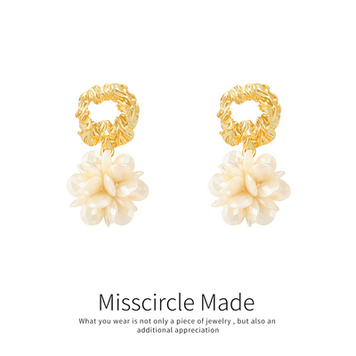 瑟可法式复古夏天花朵耳环女超仙气质2026新款高级感轻奢小众设计