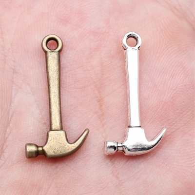 20个/包 25x12mm 多色DIY饰品配件锤子吊坠 ABD-C12003