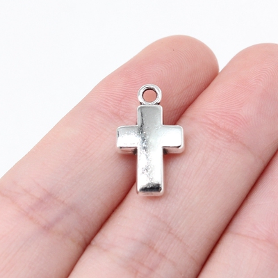 10个/包 10x18mm 多色 锌合金 厚实十字架吊坠 ABD-C15690