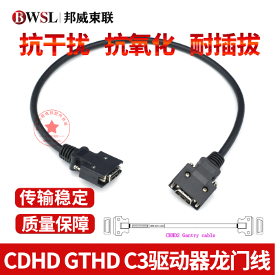 高创驱动器C3龙门交互线高创龙门轴线SCSI 20p龙门线Gantry cable