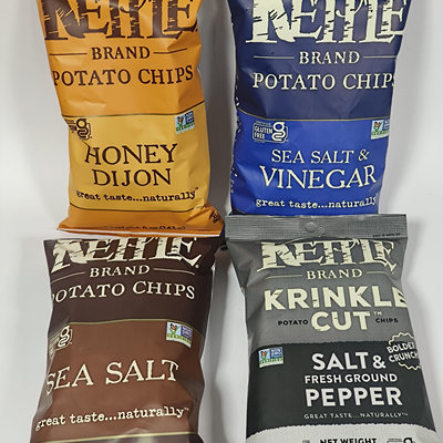 美国原装进口KETTLE 柯特牌海盐胡椒蜂蜜芥末盐醋味薯片膨化食品
