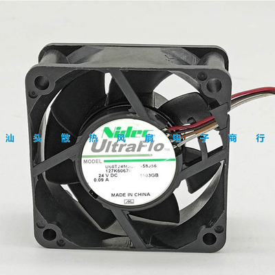 Nidec UltraFlo U60T24MS3A7-58J56 24V 0.09A 6cm 6025散热风扇