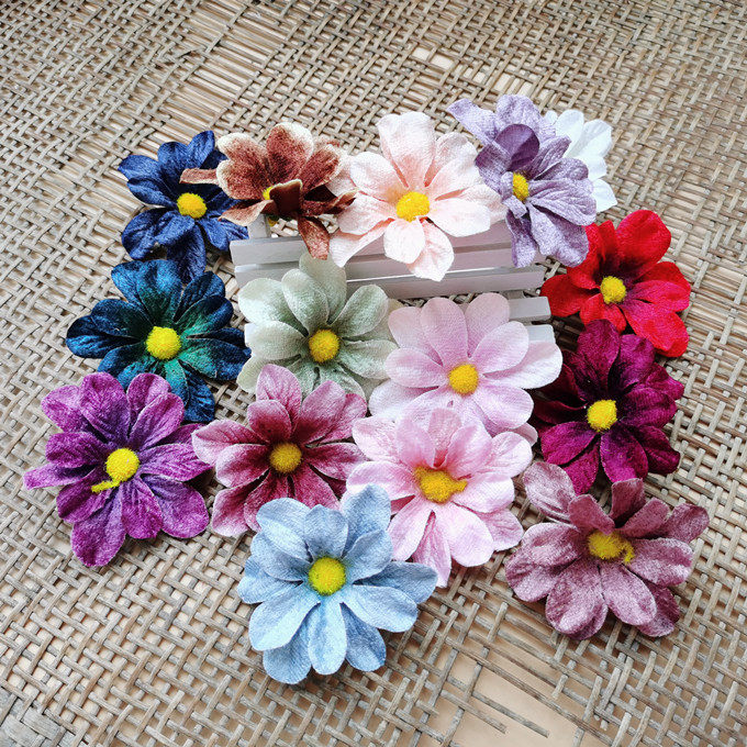 森系花海大世界diy绢花 仿真花头 汉服头饰花朵新娘花 龙吐珠菊花