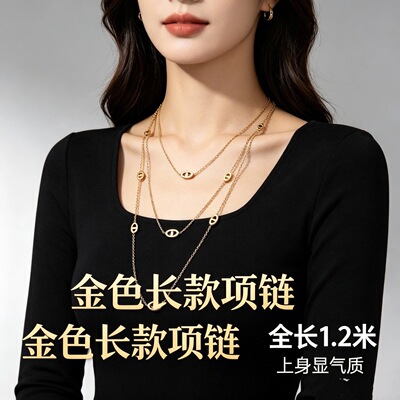 卡梵佩新款珍珠项链女轻奢小众设计感高级气质锁骨链颈链配饰