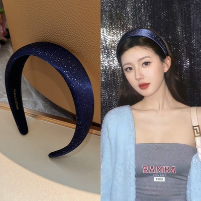 赵露思同款满天星藏蓝色发箍显白