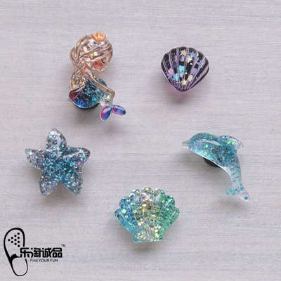 新款Crocs配饰洞洞鞋花 鞋上装饰品海洋美人鱼海星海豚卡骆驰配件