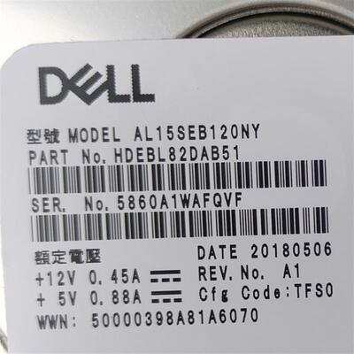 AL15SEB120NY 01M0D 1.2T SAS 10K 12G 2.5寸服务器硬盘 001M0D